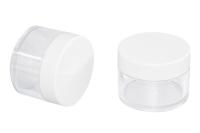 China 100g PET PCR Material Cosmetic Cream Jars With Digging Spoon Spatula for sale
