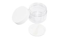 China Empty Plastic Cosmetic Cream Jars With Mixture Screw Top Cover And Inner Cap for sale