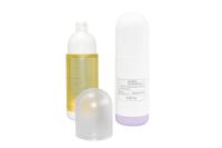 China Frosted Surface Airless Pump Bottle 45ml Elastic Paint 3D Packaging For Serum Sun Protect for sale