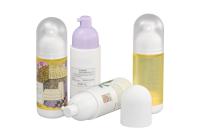 China Frosted Surface Airless Pump Bottle 45ml Elastic Paint 3D Packaging For Serum Sun Protect for sale