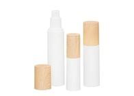China 15ml / 30ml / 50ml Customized Color Woodden Cap PP Airless Bottle Skin Care Packaging UKA58 for sale