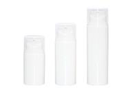China Customized Color Round 15ml / 30ml / 50ml Cosmetic Skincare Vacuum Bottle White PP Airless Bottle For Lotion/Serum/Cream/Foundation/Sunscreen uKA66 for sale