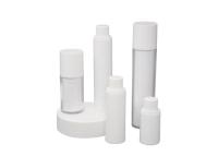 China UKA48 Rotating 5ml 30ml 50ml Airless Pump Bottle Replaceable Acrylic Round Bottle for sale