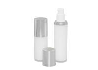 China UKA56 Acrylic Double Wall Airless Bottle 15ml 30ml For Serum Packaging for sale