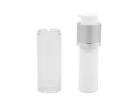 China UKA32 Twist Up Acrylic Airless Pump Round Bottle 15ml 30ml 50ml For Cosmetic Skin Care Packaging for sale