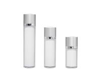 China UKA32 Twist Up Acrylic Airless Pump Round Bottle 15ml 30ml 50ml For Cosmetic Skin Care Packaging for sale