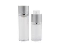 China UKA32 Twist Up Acrylic Airless Pump Round Bottle 15ml 30ml 50ml For Cosmetic Skin Care Packaging for sale