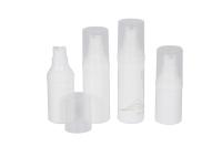 China 15ml 20ml 25ml 30ml Airless Pump Bottles With Transparency Lid For Cosmetic Packaging for sale