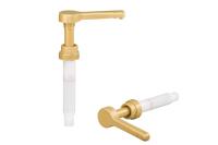 China Gold Sauce Dispenser Pump 38-400  15cc and 30cc with Curved straw   GOLD SAUCE PUMPS FOR 64 – 90.4 OZ BOTTLES for sale