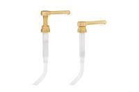 China Gold Sauce Dispenser Pump 38-400  15cc and 30cc with Curved straw   GOLD SAUCE PUMPS FOR 64 – 90.4 OZ BOTTLES for sale