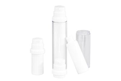 China 15ml 30ml 50ml Airless Pump Container Left Right Lock No Covers Attractive Packaging For Cosmetics for sale