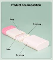 China PP PCR Bottom Rotation Sunscreen Stick Deodorant Packaging Container 10g 15g for sale