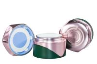 China Innovative packaging cream bottle, one click open design cosmetic jar PETG 30g  50g for sale