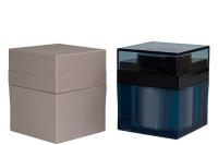 China PMMA Square Airless Pump Jar 50g High-End Luxury Cosmetic Packaging for sale