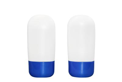 China 50ml Blue And White PE Sunscreen Bottle Skin Care Packaging UKL33F for sale