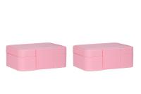 China 100g Pink Color Square Shape Fragrance Cream Box Cosmetic Container Skin Care Packaging UKDS12 for sale
