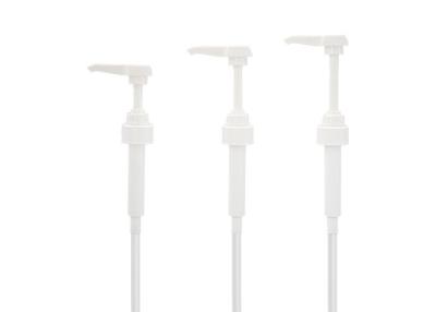 China Coffee Juice Syrup Pump Dispenser 5ml 8ml 10ml Dosage 31-410 Closure PP White Square Head for sale