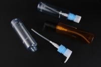China Makeup Oil Cosmetic Makeup Remover Bottle With Back Suction Match The 150ml PET Bottle for sale