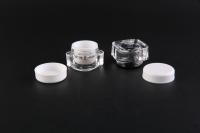 China Square Acrylic Empty Plastic Jars With Lids 5ml Double - Wall for sale
