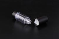 China UKMS08 15-20-30-35ml  Small empty High quality new design Airless AS Cosmetic bottle black airless pump bottle for sale