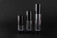 China UKMS16 15ml-30ml-50ml High quality airless 50ml AS Cosmetic bottle,black airless bottles for sale