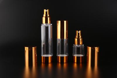 China UKMS17 15ml-30ml-50ml UKPACK Acceptable AS Custom cosmetic Gold alumina vacuum bottle for sale