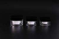 China Square Acrylic Cosmetic Cream Jars High Grade Skin Care Empty Cream Jars for sale
