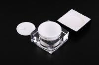 China Square Acrylic Cosmetic Cream Jars High Grade Skin Care Empty Cream Jars for sale