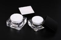 China Square Acrylic Cosmetic Cream Jars High Grade Skin Care Empty Cream Jars for sale