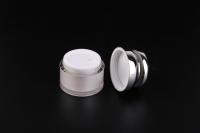 China 30ml 50ml Clear Plastic Jars With Lids Double Wall Design Cosmetic Plastic Jars for sale