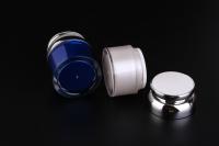 China 30ml 50ml Clear Plastic Jars With Lids Double Wall Design Cosmetic Plastic Jars for sale