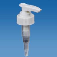 China White Plastic Shampoo Bottle Lotion Pump Replacement With RIbbed Neck UKCM-02A-B1 for sale