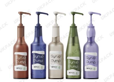 China Plastic 38/400 Syrup Dispenser Pump 5/8/10ml Beverage Liquid Output Dosage for sale