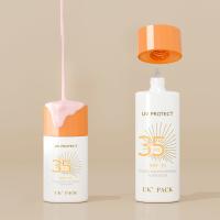 China 30ml & 50ml Tottle Liquid Sunscreen Lotion Bottle With Diamond-Shaped Special Cap Travel-Friendly Skincare Container for sale