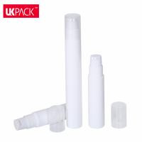 China Skin Care Airless Cosmetic Plastic Pump Bottles White Color Smooth Surface OEM for sale
