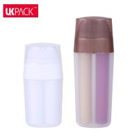 China 15ml+15ml 7.5ml+7.5ml Double Chamber Airless Pump Bottle For Serum Personal Care for sale