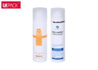 China Cosmetic Packaging White PP Airless Pump Bottles Sunblock Cream Bottle Custom Color for sale