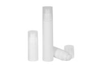 China Bulk Round 15ml 30ml 50ml White Airless Pump Bottles for sale