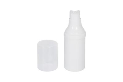 China White PP Cream Airless Bottle15ml 20ml 25ml 30ml Skin Care Packaging for face using UKA11 for sale