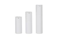 China Empty PP White Airless Bottle 15ml 30ml 50ml Personal Care For Hand Cream Vacuum Bottle UKA16 Screw Head Lock for sale