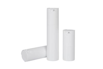 China Empty PP White Airless Bottle 15ml 30ml 50ml Personal Care For Hand Cream Vacuum Bottle UKA16 Screw Head Lock for sale