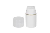 China PP White Airless Pump Bottles Snap Fastener Design With Different Capacity / Pump Cosmetic Skin Packaging UKA19-D for sale