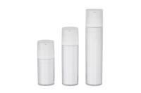 China Cylinder Acrylic Matte Airless Vacuum Pump Bottle Lotion Container Cosmetic Bottle for sale
