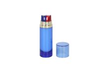 China 50ml Day / Night Separate ISO OD 36mm Plastic CC Cream Bottle Double Tube Cosmetic Botttle for sale