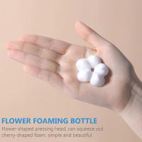 China 15oz Flower Shape Pressing Foam Sanitizer Dispenser Bottle 450ml for sale