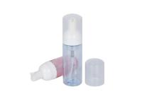 China 100ml 150ml Travel Size Transparent PET Foamer Pump Bottle For Facial Cleanser for sale