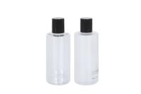 China 10oz 300ml Black Screw Cap PET Makeup Remover Bottle for sale