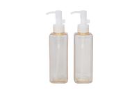 China 180ml Right Angle Shoulder Square Iso9001 Pump Cosmetic Bottles for sale
