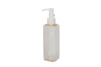 China Customized Color PET 180ml Palstic 174mm Makeup Remover Pump Bottle Oil Container for sale