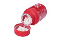 China Empty White / Red PE 250ml Plastic Vitamin Bottles With PP CRC Cap Pill Storage Container Bottle for sale
